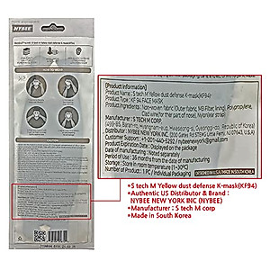 NYBEE (Pack of 20 Black) KF94 Face Masks Made in Korea, Disposable, kf94 black for adult, lightweight, 4layer, premium