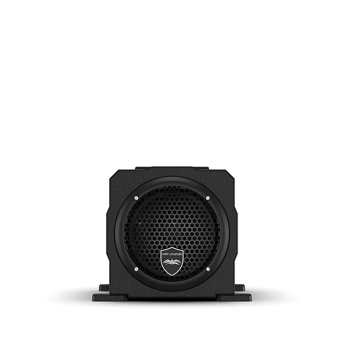 wet sounds | Stealth AS-6 | High Efficiency, 6.5" Active Marine Powered Subwoofer with Built-in 250 Watt Amp | Remote Level Control Included (Black)