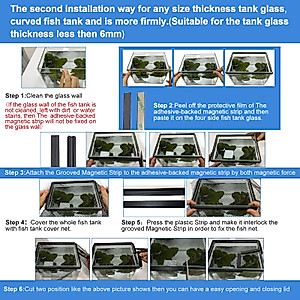 NestBasics Magnetic Aquarium Cover lid Fish Tank lid Anti-Jumping net Cover mesh to Protect Fish Jumping Out of Fish Tank (Big Size DIY Cover lid)