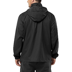 Outdoor Ventures Men's Rain Jacket Waterproof Lightweight Packable Rain Shell Raincoat with Hood for Golf Hiking Travel