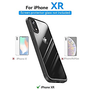 Quikbee iPhone XR Case, Non-Slip, Crystal Clear, Military Grade Drop Protection, Slim & Thin - 6.1 Inch (Black)