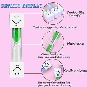 Toothbrush Timer, COFHOM 2 Minute Sand Timer for Kids, 4 Pieces Tooth Brushing Timer, Timers Help Children Brush Their Teeth Within A Scientifically Reasonable Time (Blue, Pink, Purple, Green)