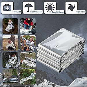 Crisonky Emergency Mylar Thermal Blankets, Designed for Outdoors, Survival Reflective Thermal First Aid Foil Blanket