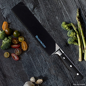 Messermeister 8” Chef’s Edge-Guard, Black - Fashionable & Functional Knife Protector for Chef’s & Wide-Blade Knives - 2 Blade Entry Notches - 8.5” x 1.9375”