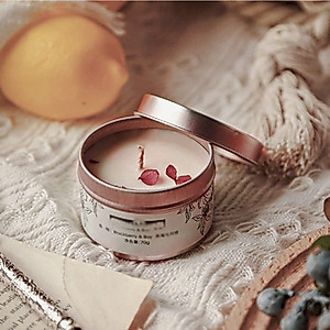 Unixing Rose Gold Candle Tins 8oz, 12Pcs Candle Tins for DIY Candle Big Candle Container Tins for Candle Making Rose Gold Cantainer Tins