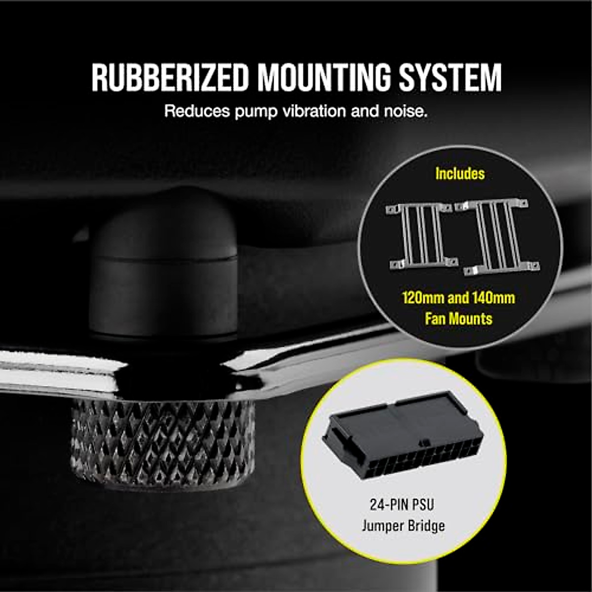 Corsair Hydro X Series XD5 RGB Pump/Reservoir Combo - D5 PWM Pump - 330ml Reservoir - Ten Individually Addressable RGB LEDs - Temperature Sensor - Black