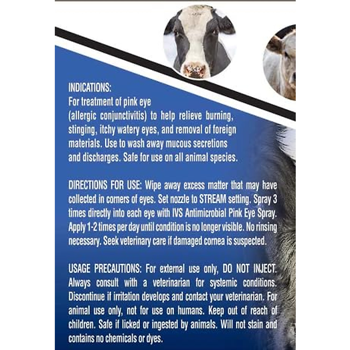 IVS INTERNATIONAL Pink Eye Spray - Eye Spray for All Animals (Dogs, Cats, Livestock and Horses) to Relieve Redness, Irritation, and Discharge - 16-Ounce