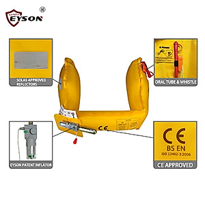 Eyson Inflatable Life Jacket Life Vest Waist Quadrate Air Bag Automatic (Grey)