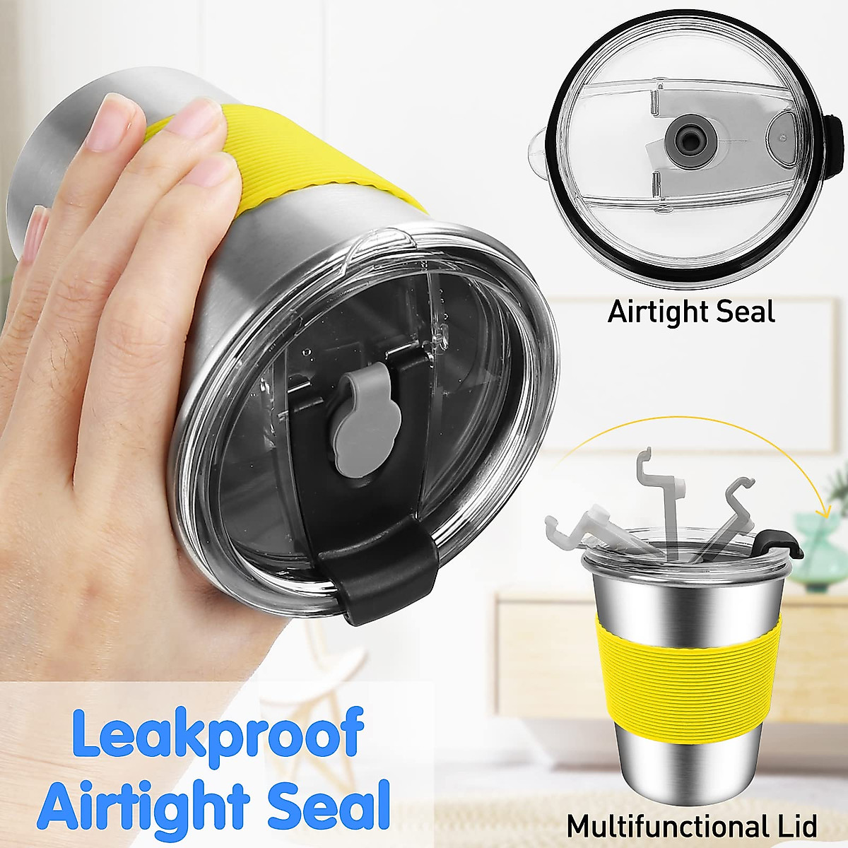 EWSNmata Kids Stainless Steel Cups, 12oz Toddlers Tumbler Spill Proof for School, Kids Metal Drinking Glasses, 6 Pack Unbreakable Water Glasses for Children, Adults, Outdoor, Indoor