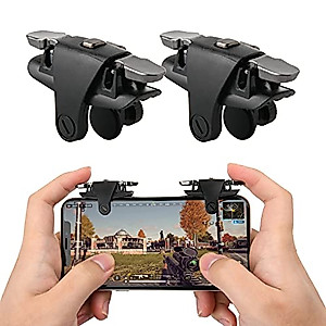 Cosmos 1Pair Mobile Phone Gaming Trigger Controller Compatible with PUBG Mobile Sensitive Shoot and Aim Trigger Compatible with Android & iPhone