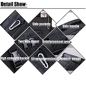 IFANGZHIWUI Hiking Backpacks 50L Camping Backpacks for Men Women 600D Oxford Outdoor for Traveling With Waterproof cover (black, 50L)