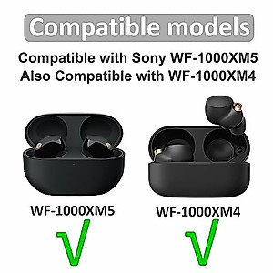 IiEXCEL 6 Pairs WF-1000XM5 Memory Foam Tips, Replacement S/M/L Cancel Noise Fit in Case Comfortable No Silicone Pain Ear Tips Eartips Compatible with Sony WF-1000XM4 WF-1000XM5 - Foam Black