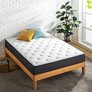 ZINUS 8 Inch Comfort Essential Pocket Spring Hybrid Mattress, Full, Pressure Relieving Support, CertiPUR-US Certified, Mattress in A Box