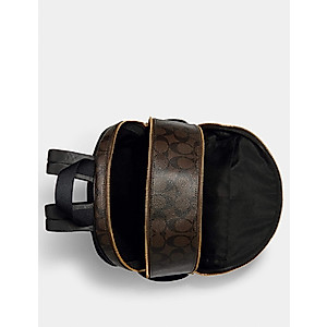 Coach Women's Large Court Backpack in Signature Canvas (Brown - Black)