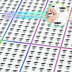 240 PCS Bat Thank You Stickers,Funny Small Business Envelopes Stickers for Business Packages/Handmade Goods/Bags,Halloween Theme Small Shop Business Stickers for Envelopes Seals