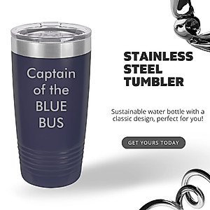 OEZZO Customized Tumblers With Names, Double Wall Personalized Bottles with Splash and Leak Proof Upgraded Slider Lid for Birthdays, Mom, Dad, Friends, Co-Workers (20oz, Navy Blue)