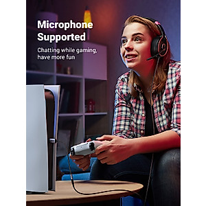 UGREEN USB to 3.5mm Jack Audio Adapter USB Sound Card Support Mic TRRS Headphone DAC 24bit 96kHz Nylon Braided USB to Aux Jack Compatible with Windows Mac Linux PC PS5 PS4 Switch Speaker, 9.8 Inch