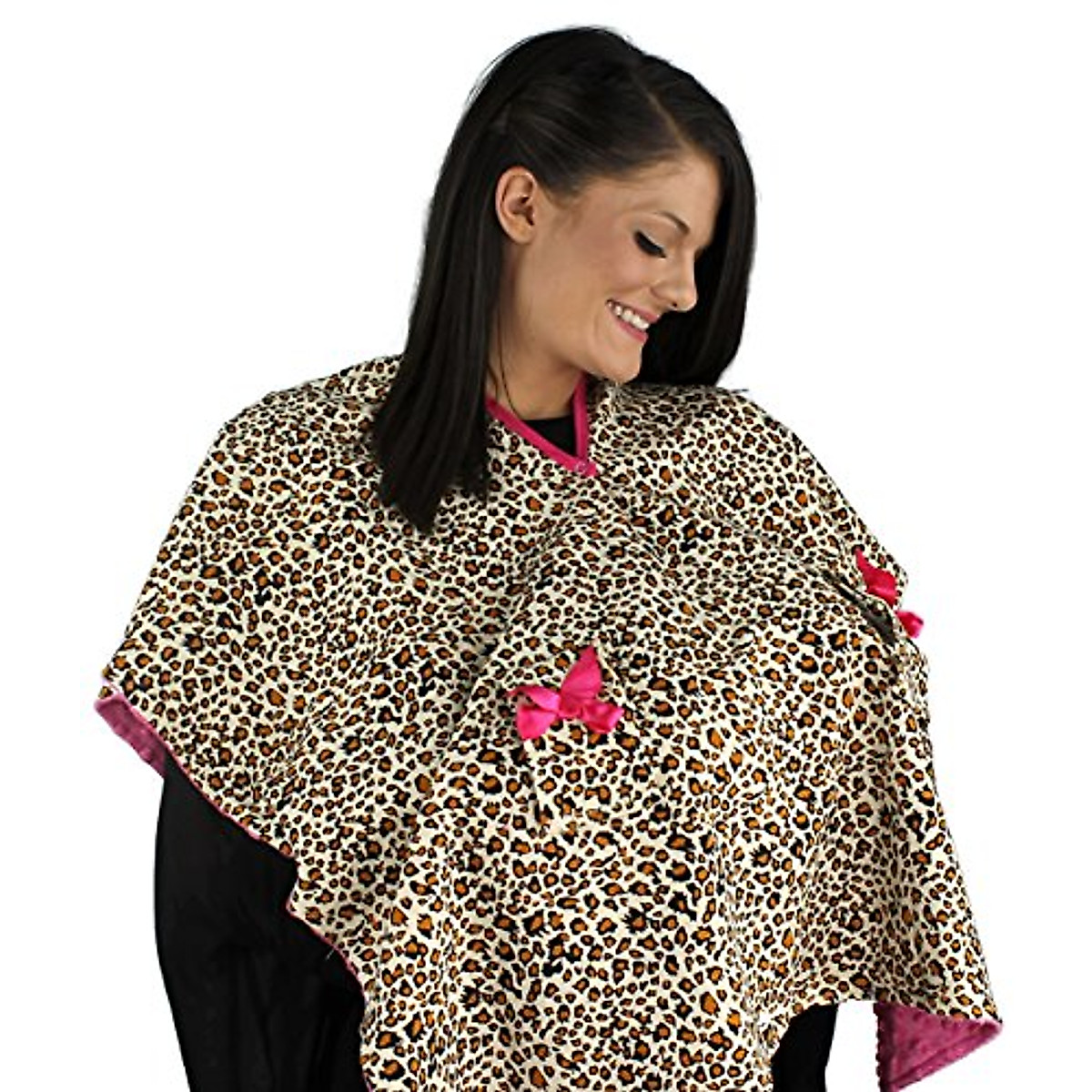 Strawberry Farms Baby Car Seat Cover Canopy and Nursing Cover 2 in 1 Pink Leopard