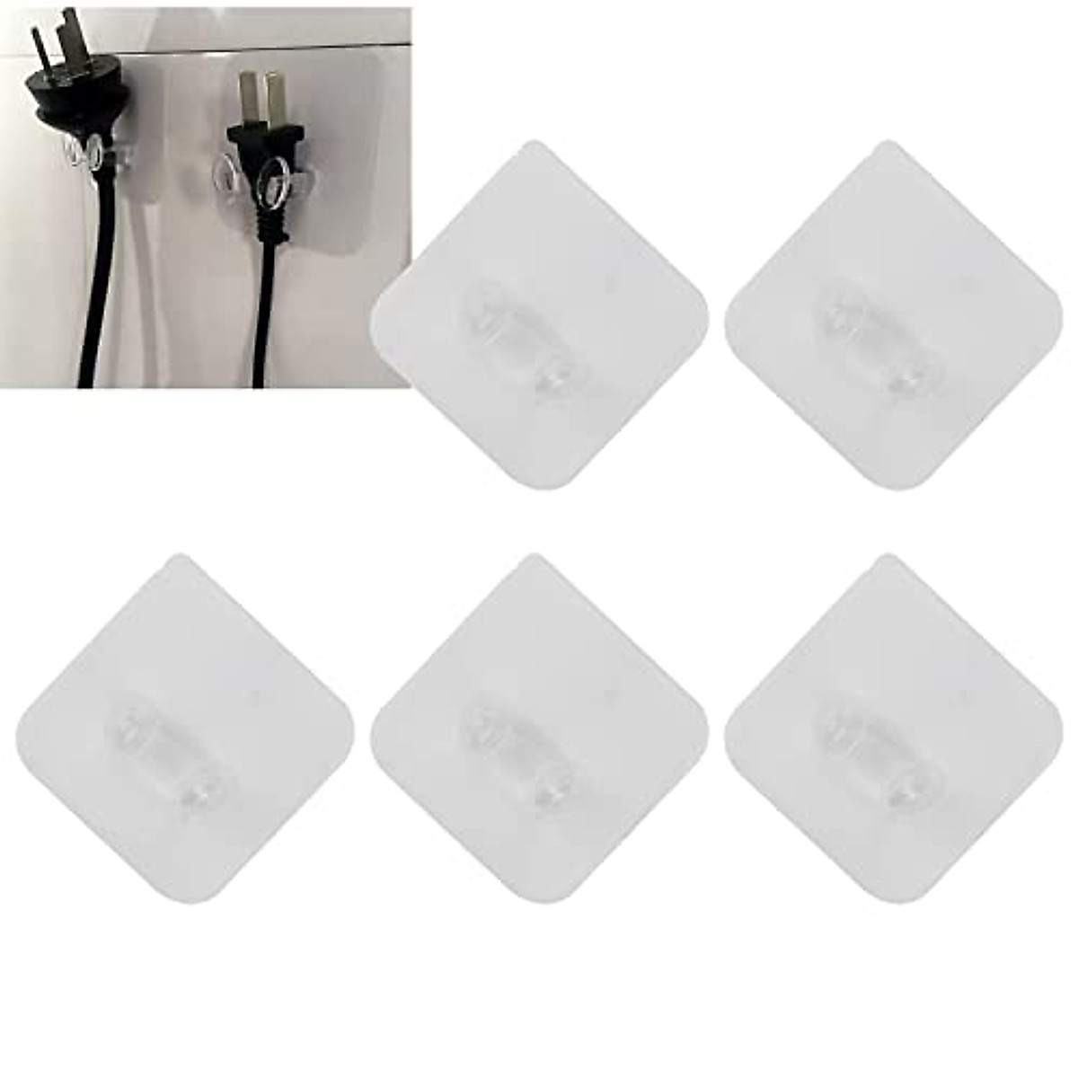 CHICIRIS Self Adhesive Hooks, 5pcs Waterproof Strong Viscosity Shower Holder for Phone for Kitchen for Towel for Plug for Bathroom