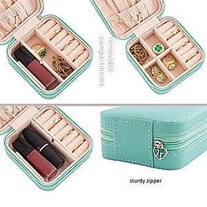 KElofoN Travel jewelry Organizer Travel jewelry case Travel Jewelry box Small Jewelry Organizer Box for Girls Women（blue）