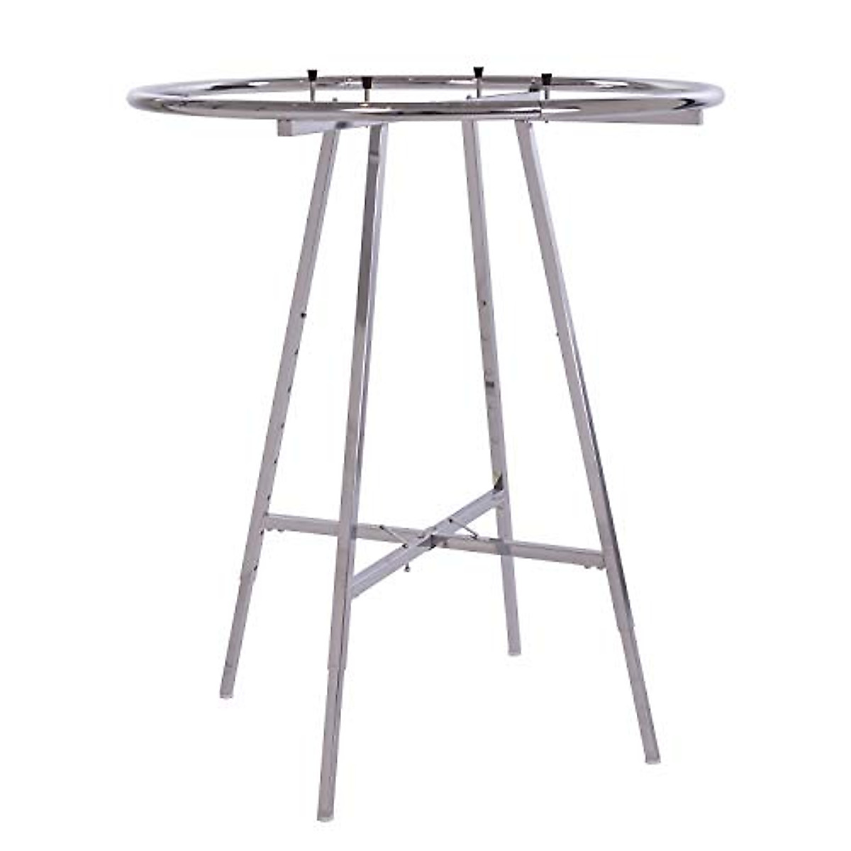 Econoco Display Rack Round – Round Folding Rack, 42” Diameter Folding Round Clothes Rack, Folding Round Garment Rack, Folding Display Rack, Chrome
