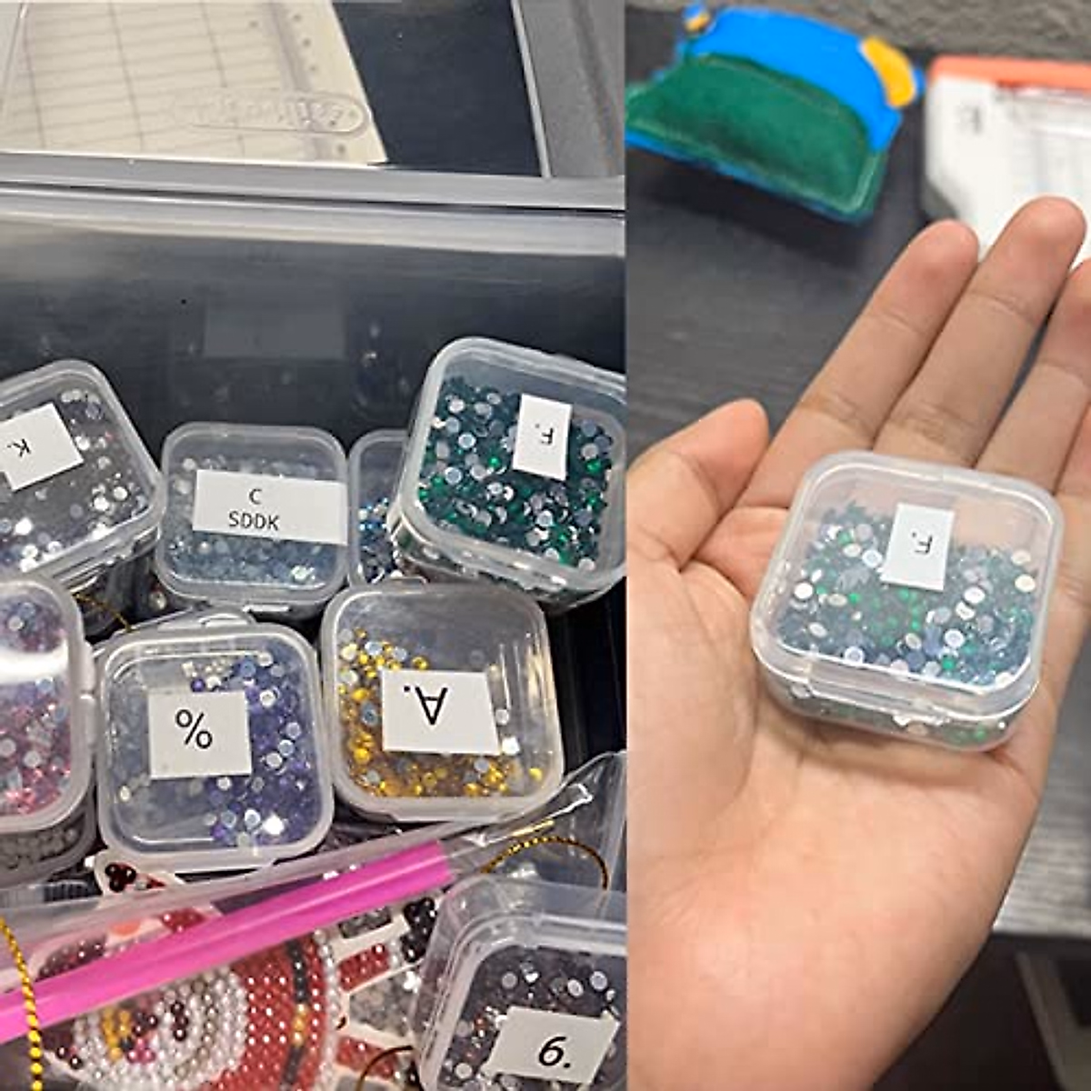 Wotermly 30 Pcs Small Containers Assorted Sizes Small Plastic Containers with Lids Small Mini Clear Plastic Beads Storage Containers Box with Hinged Lid for Storaging Tiny Items (Mixed30P)