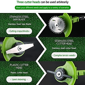 Weed Wacker Cordless Grass Trimmer Weed Eater Electric Brush Cutter Quick Charger Cordless Lightweight Electric Edger Lawn Tool for Lawn Garden Pruning and Trimming