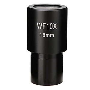 Eyepiece, WF10X/18mm Lenses Biological Microscope Wide-Angle Eyepiece Optical Lenses with Scale for Biological Microscopes