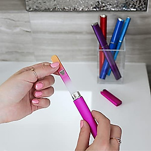 Glass Files for Nails, Luxurious Valentine Gift - Manicure Glass Fingernail Files with Cases. Trim, Shape, and Smooth with Authentic Czech Glass - 5-Piece Bona Fide Beauty Premium Czech Glass Files