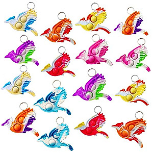 30 Packs Birds Funny Summer Present Unique Mini Item Assorted fidgets Toys for Kids Children Classroom Students Gift from Teacher,Birthday Party Bubble Favors