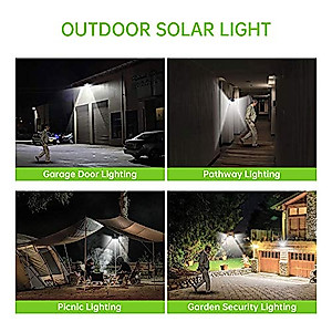 SINNESKY 208 LED Solar Lights Outdoor, 3 Working Mode Wireless Motion Sensor Lights with 270°Wide Angle IP65 Waterproof for Patio,Yard, Deck Fence Post Door Wall,Garage, Garden Walkway(2Pack)