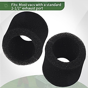 VT2525 & WS25025A 2.5 Inch Muffler/Diffuser Accessory for Ridgid Wet/Dry Vacuums, Fits Most Vacs With A Standard 2-1/2" Exhaust Port, To Reduce Blowing Dust and Debris