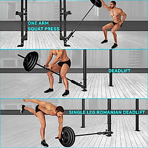 A2ZCARE Power Rack T-Bar Row Landmine Base - Fitness Rack Mounted Landmine Attachment - Fit 2-inch Olympic Bars - Compatible with 2x2 inch Power Rack