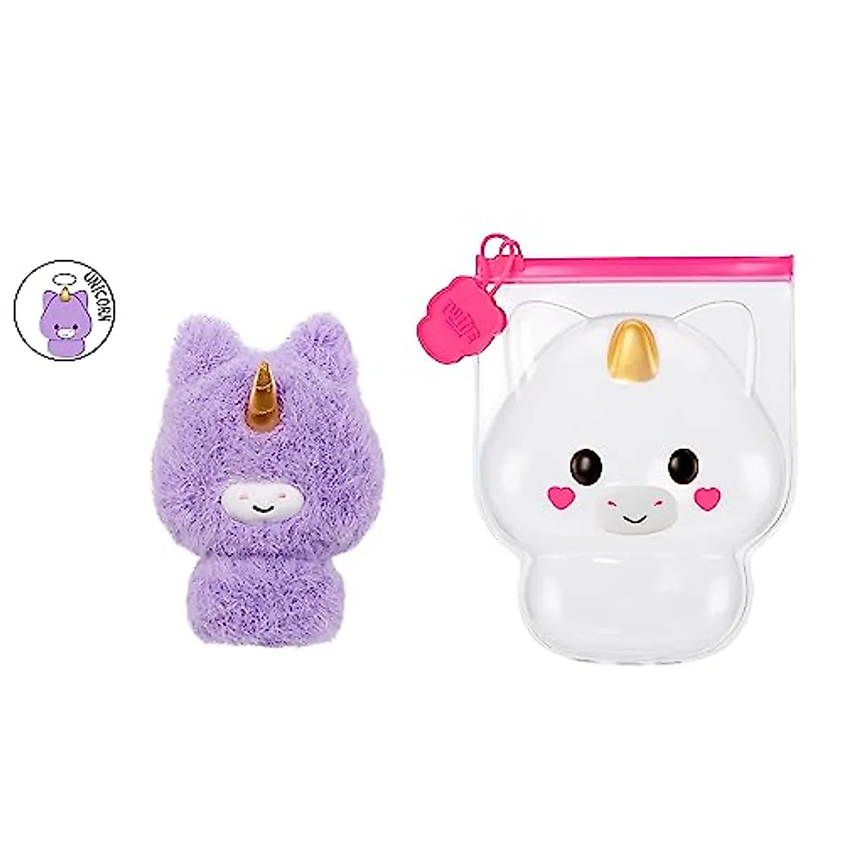 Fluffie Stuffiez Unicorn Small Collectible Feature Plush - Surprise Reveal Unboxing with Huggable ASMR Fidget DIY Fur Pulling, Ultra Soft Fluff