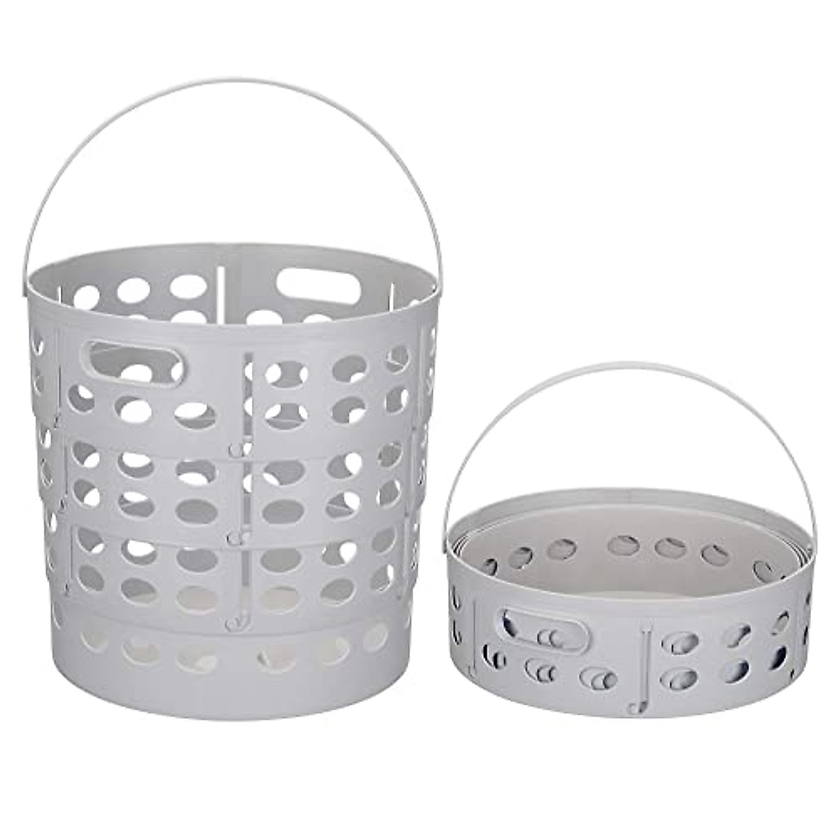 Laundry Basket Collapsible Baby toys Organizer, Foldable Storage Bin, Compact Toy Bins, Baskets for Dirty Clothes, Space Saver for Small Rooms, (1 count) Grey