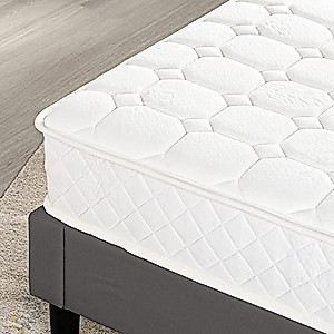 Best Price Mattress 8 Inch Tight-Top Pocket Spring-Mattress - Motion Isolation Individually Encased Pocket Springs, Comfort Foam-Top, CertiPUR-US Certified Foam, Twin