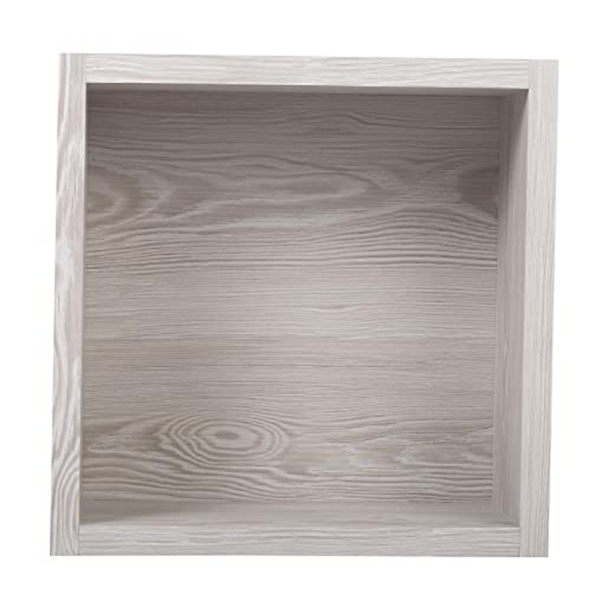 Kiera Grace Square Cubbi Rustic & Timeless Single Decorative Engineered Wood Floating Wall Shelf for Home, Room, & Office, 5.8" L W x 11.8" H, Weathered Grey (FN01520-4)