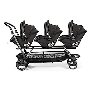 Peg Perego Pop-Up Seat for Triplette Stroller - Compatible with The Triplette, Duette, and Team Strollers - Made in Italy - City Grey