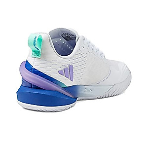 adidas Women's Adizero Cybersonic Sneaker, White/Blue Fusion/Pulse Mint, 7.5