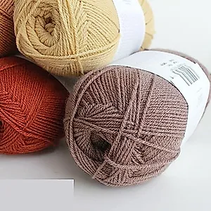 Yarn Ave 100% Merino Wool Soft Fingering Weight Warm Thin Yarn for Knitting Crocheting Audult Children Babies Sweaters Pullovers Cardigans Vests 50g/1.76oz (#6707)