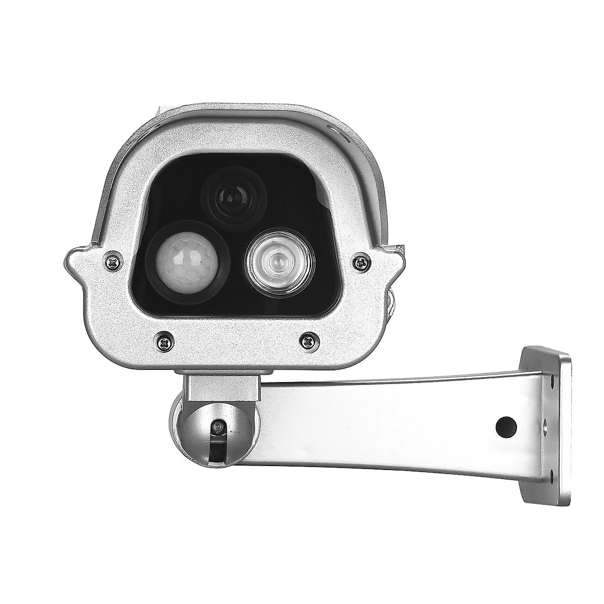 Fake Security Camera 1080P, Dummy Outdoor CCTV Cam with Solar Powered Human Sensor Flash Lights for Home Lane