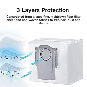 Home Times 14PCS Dust Bag and Mop Pads for Roborock Q7+/Q7Max+/Q7 MaxV Vacuum Docking