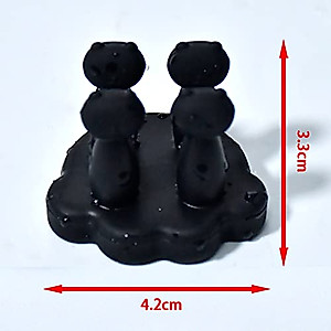 xhuoqdk 6PCS Silicone Toothbrush Hook Silicone Hook Bear Hook Razor Towel Plug Wire Key for Bathroom Living Room Kitchen Office Locker Dormitory Door (Black)