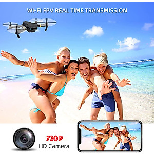 Falcon X 4K Drone with Camera for Adults Upgraded Edition Wide-Angle HD WiFi FPV Live Video - QuadAir Skyline X Foldable, Beginners, Gesture Photo, Altitude Hold, Includes Case and 2 Batteries