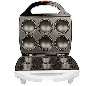 MasterChef Mini Pie and Quiche Maker- Pie Baker Cooks Homemade 6 Small Pies and Quiches in Minutes- Non-stick Cooker w Dough Cutting Circle for Easy Measurement, Birthday Gift