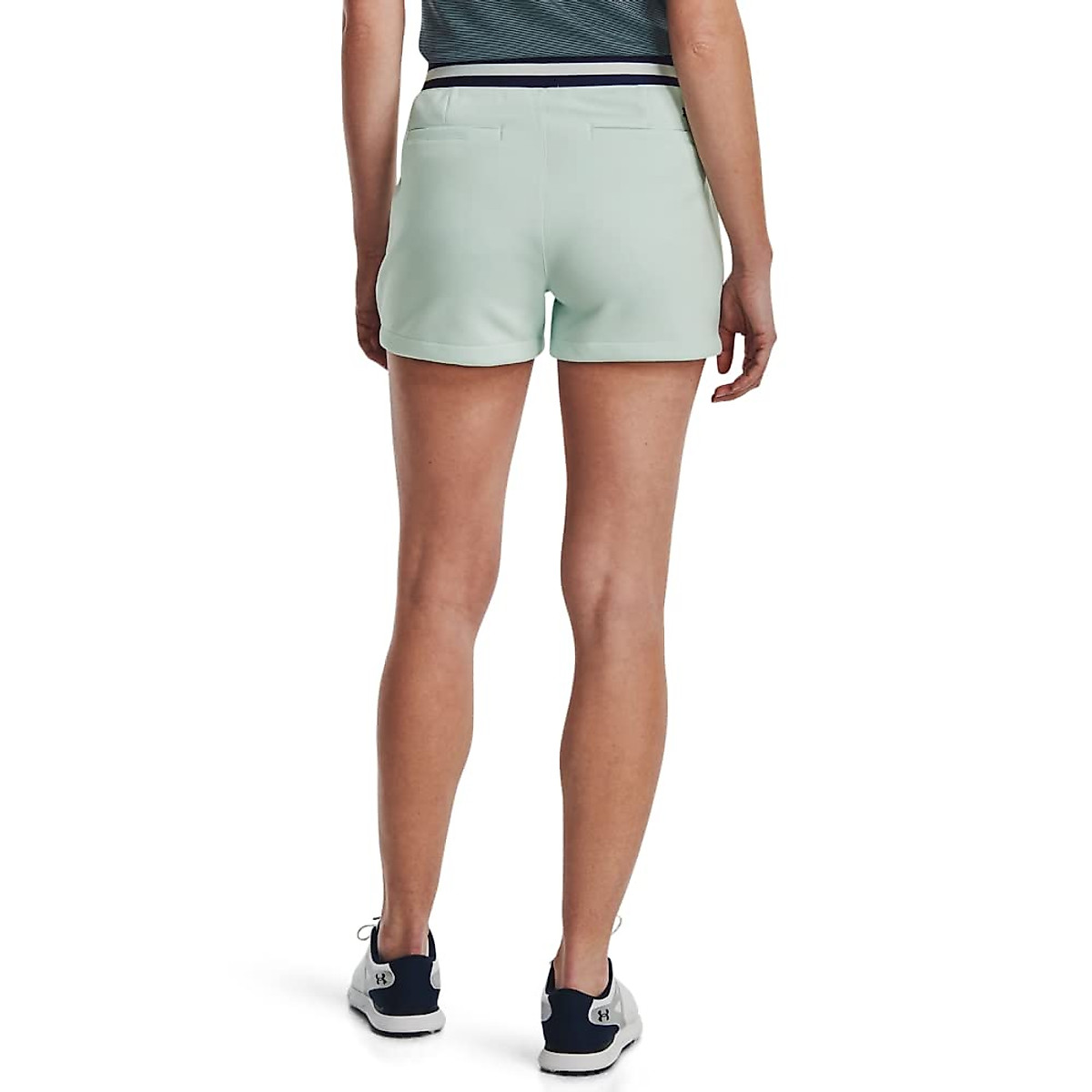 Under Armour Women's Links Club Shorts, Sea Mist (936)/Metallic Silver, X-Large