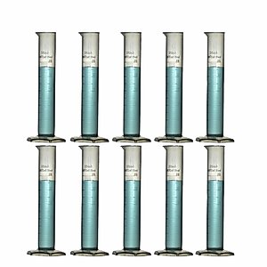 Graduated Measuring Cylinder Polypropylene Plastic 25ml 10-Pack (25ml, 10)