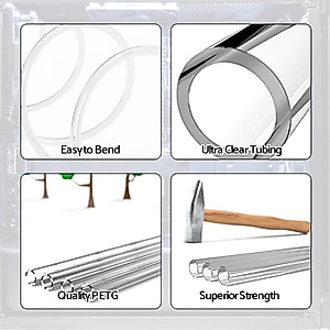 1000MM 10,20x14MM Water Cooling Tube, PETG Colorful Acrylic Water Cooled Pipe Fitting for Computer Color & Quantity Optional Transparent 10pcs