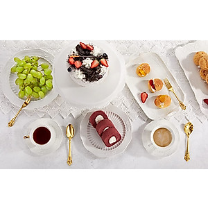 KEAWELL Luxury 6.3" Teaspoons, 18/10 Stainless Steel, Gorgeous Small Spoons, Stirring, Mixing, Sugar, Cake, Dessert Spoons, Mini Antipasto spoons (Gold)