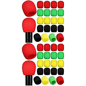 Abaodam Sponge Filter Dj Headphones 64 Pack Foam Microphone Windscreen Microphone Sponge Mini Foam Cover Shield Protection for Variety of Headset Microphone Sponge Filter Dj Headphones